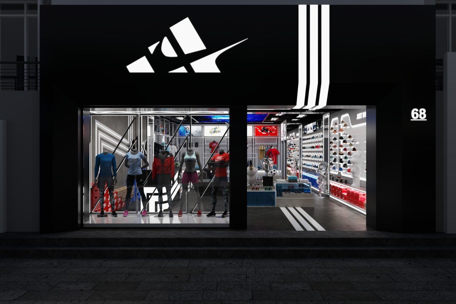 3D model Nike Clothing and Shoes Sport Shop VR / AR / low-poly | CGTrader