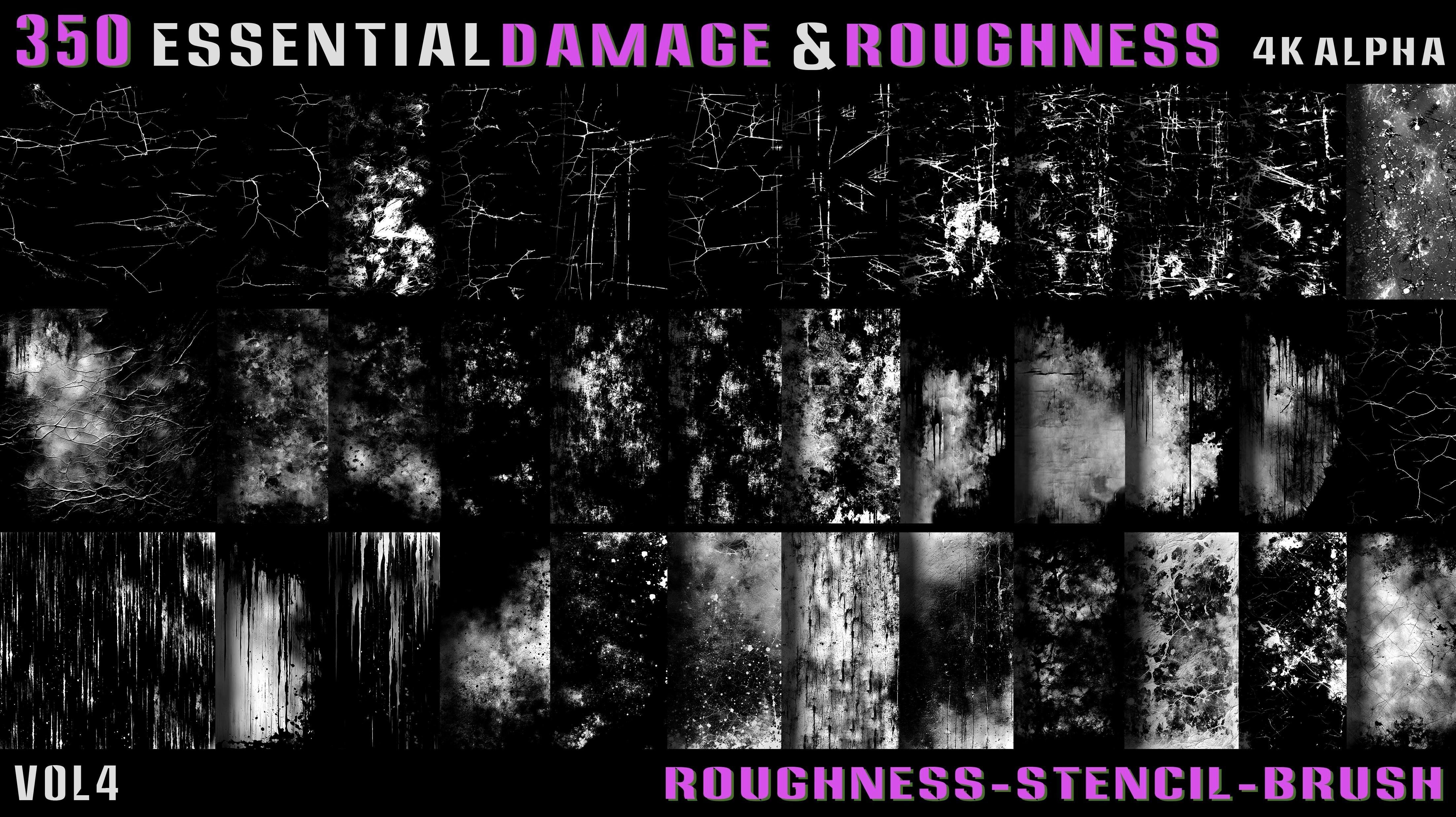 350 Essential Damage and Roughness Alpha - Vol4 Texture | CGTrader