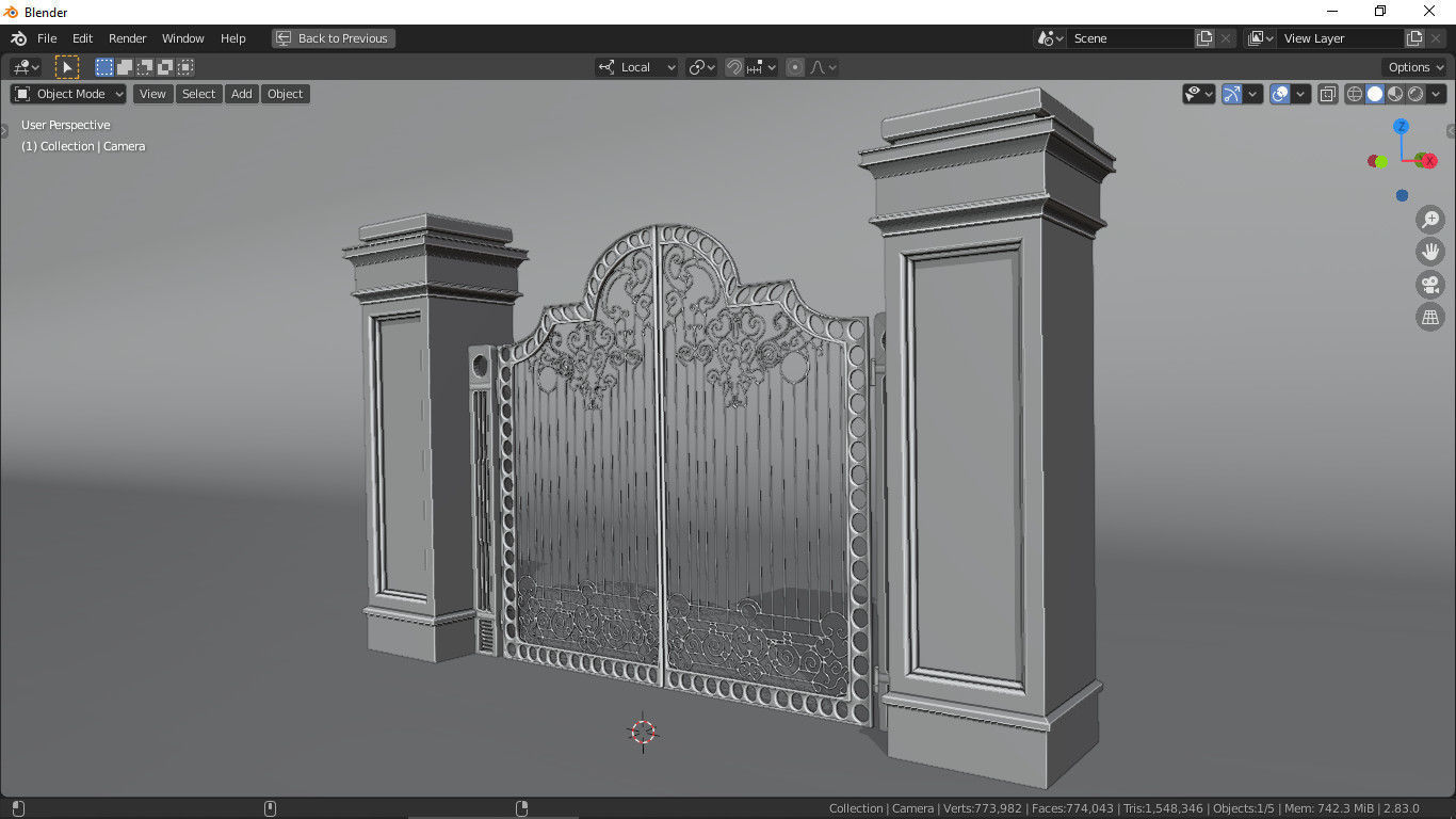3D model Medieval gate - game assets VR / AR / low-poly | CGTrader