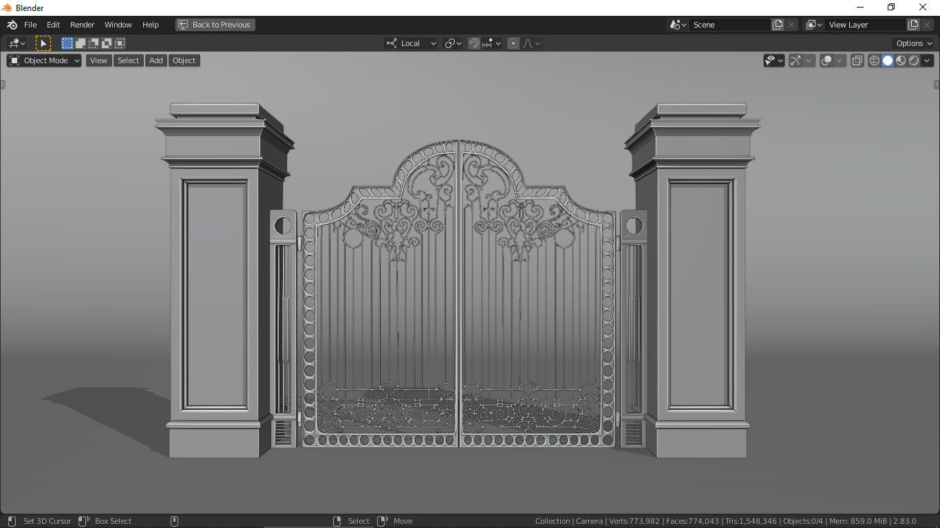3D model Medieval gate - game assets VR / AR / low-poly | CGTrader