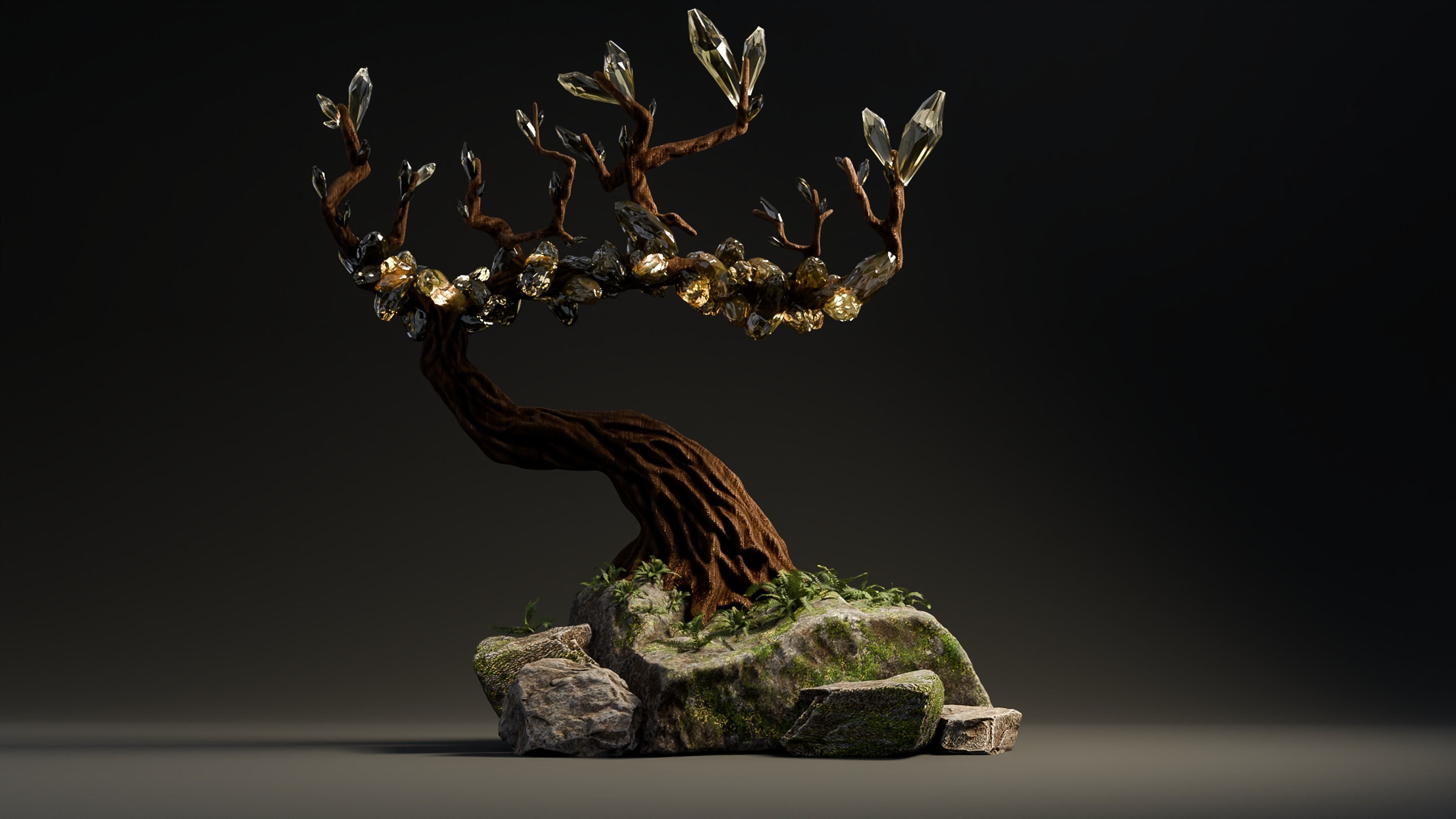 3D model crystal tree VR / AR / low-poly | CGTrader