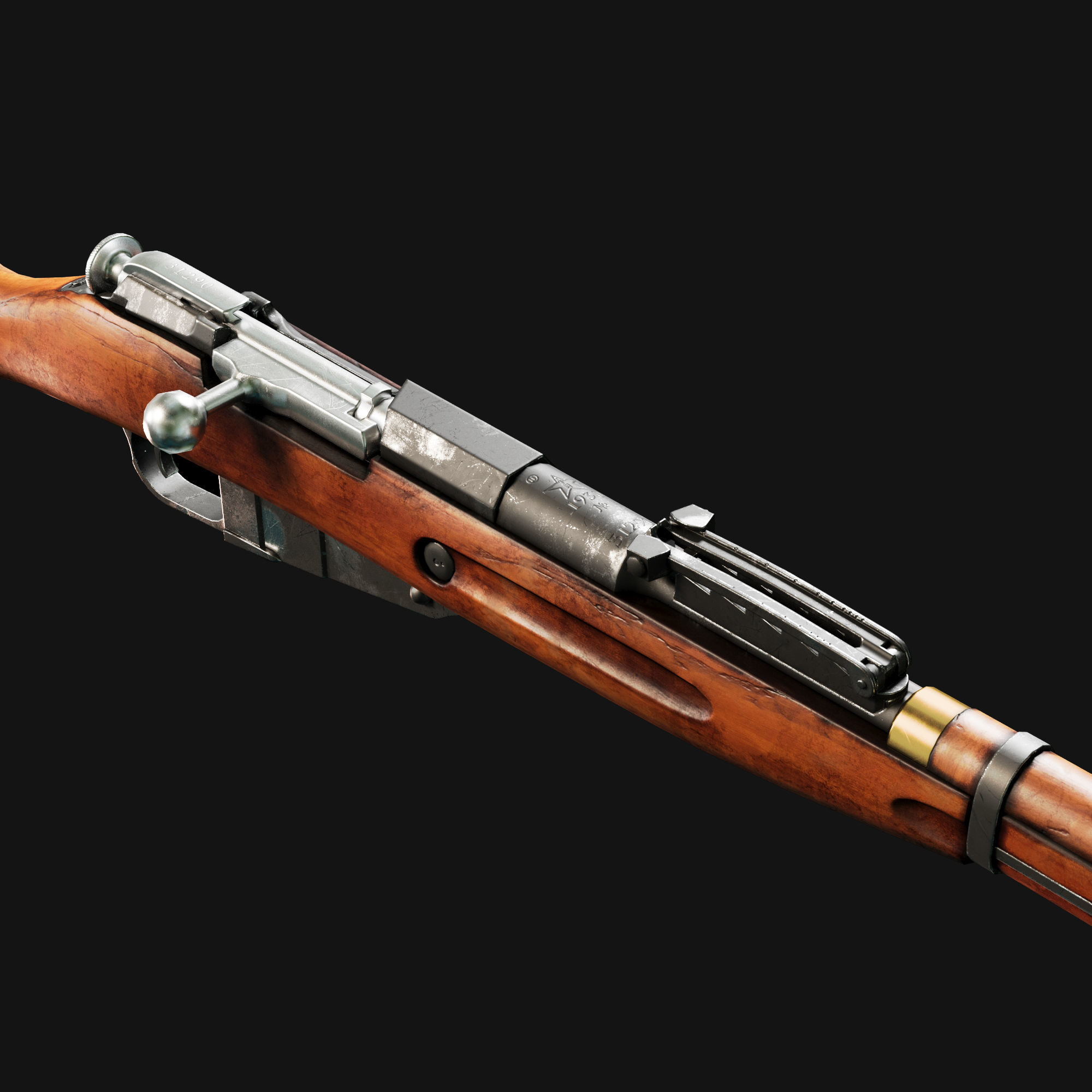 3D model Mosin rifle VR / AR / low-poly | CGTrader