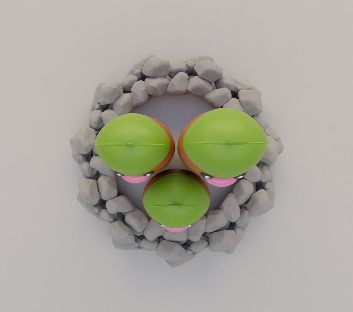 Diglett pokemon 3D model for 3D print 3D model 3D printable | CGTrader