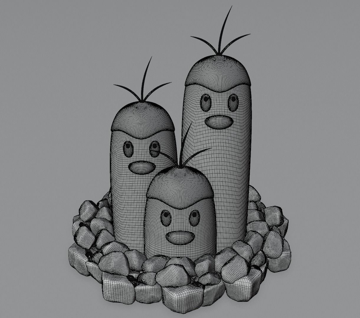 Diglett pokemon 3D model for 3D print 3D model 3D printable | CGTrader