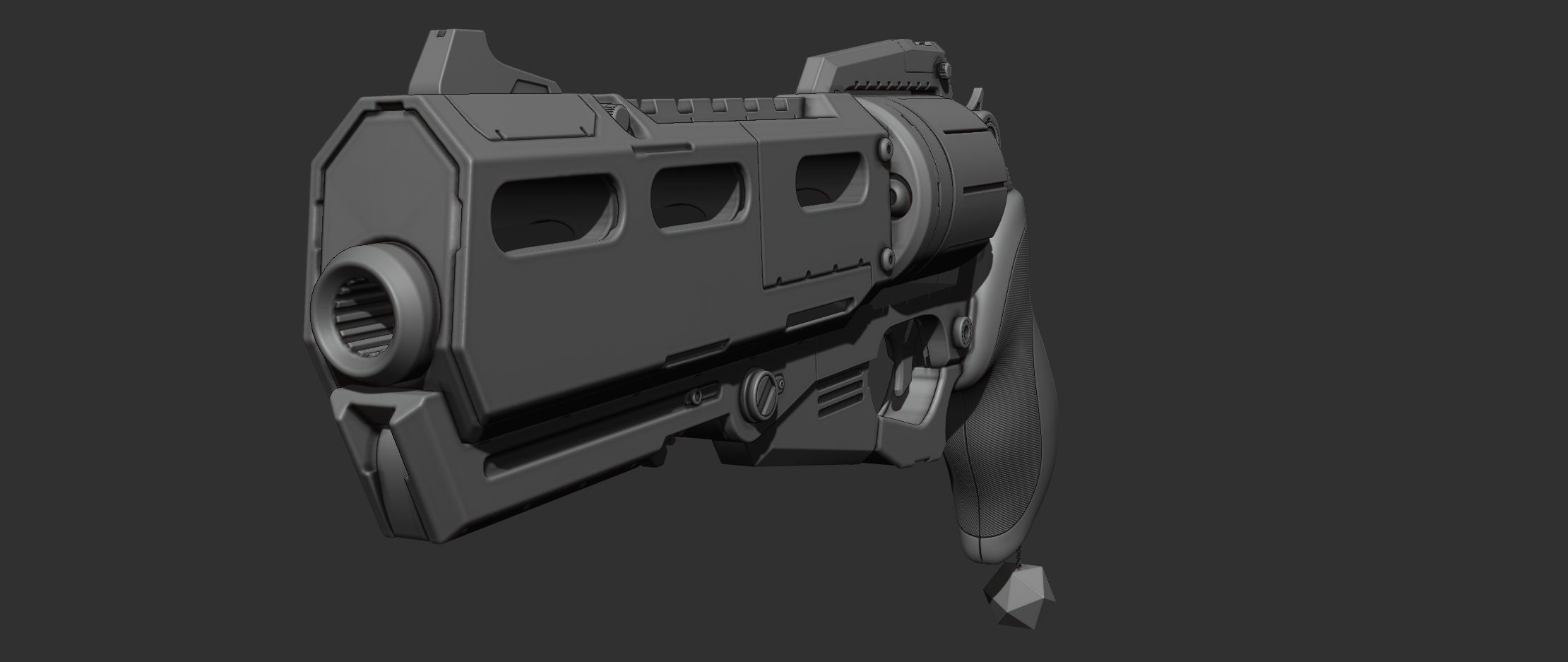 Revolver Zbrush HighPoly 3D model 3D model | CGTrader