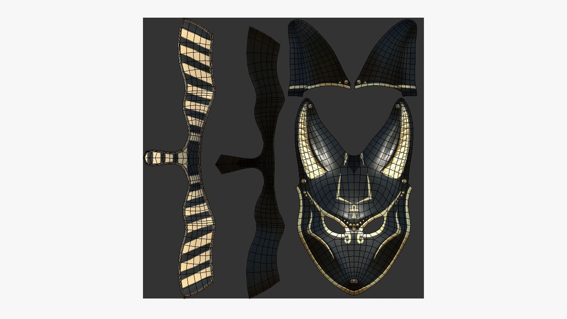 3D model Anubis Mask A01 - Egyptian Gods Character Fashion Clothing VR ...