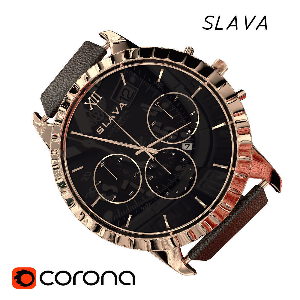 Watches SLAVA 3D model | CGTrader