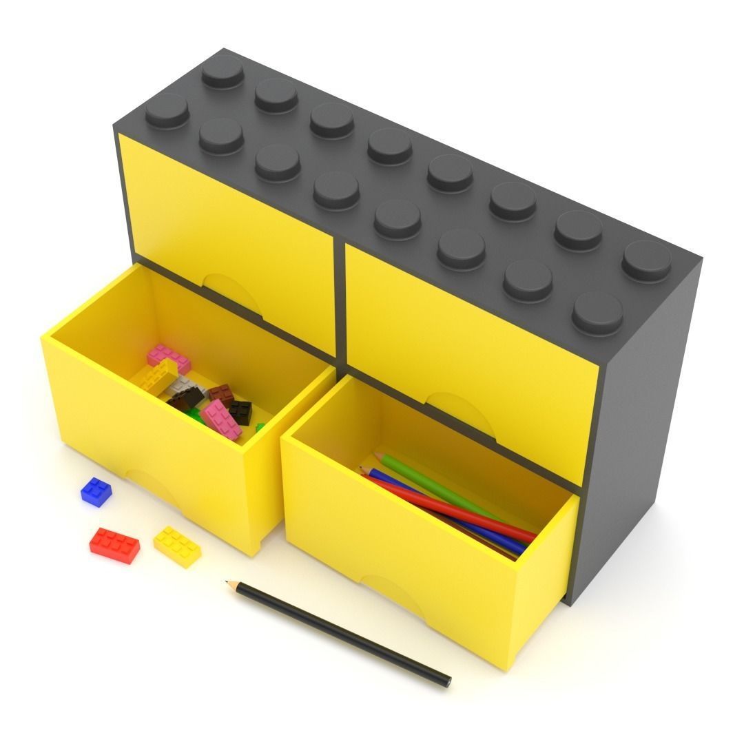 Modular Buildable Drawer - Brick Organizer Storage Solution 3D model 3D ...