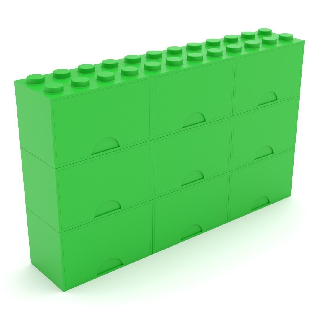 Modular Buildable Drawer - Brick Organizer Storage Solution 3D model 3D ...