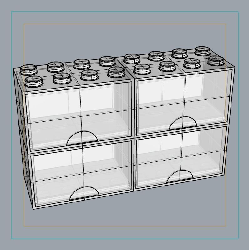 Modular Buildable Drawer - Brick Organizer Storage Solution 3D model 3D ...