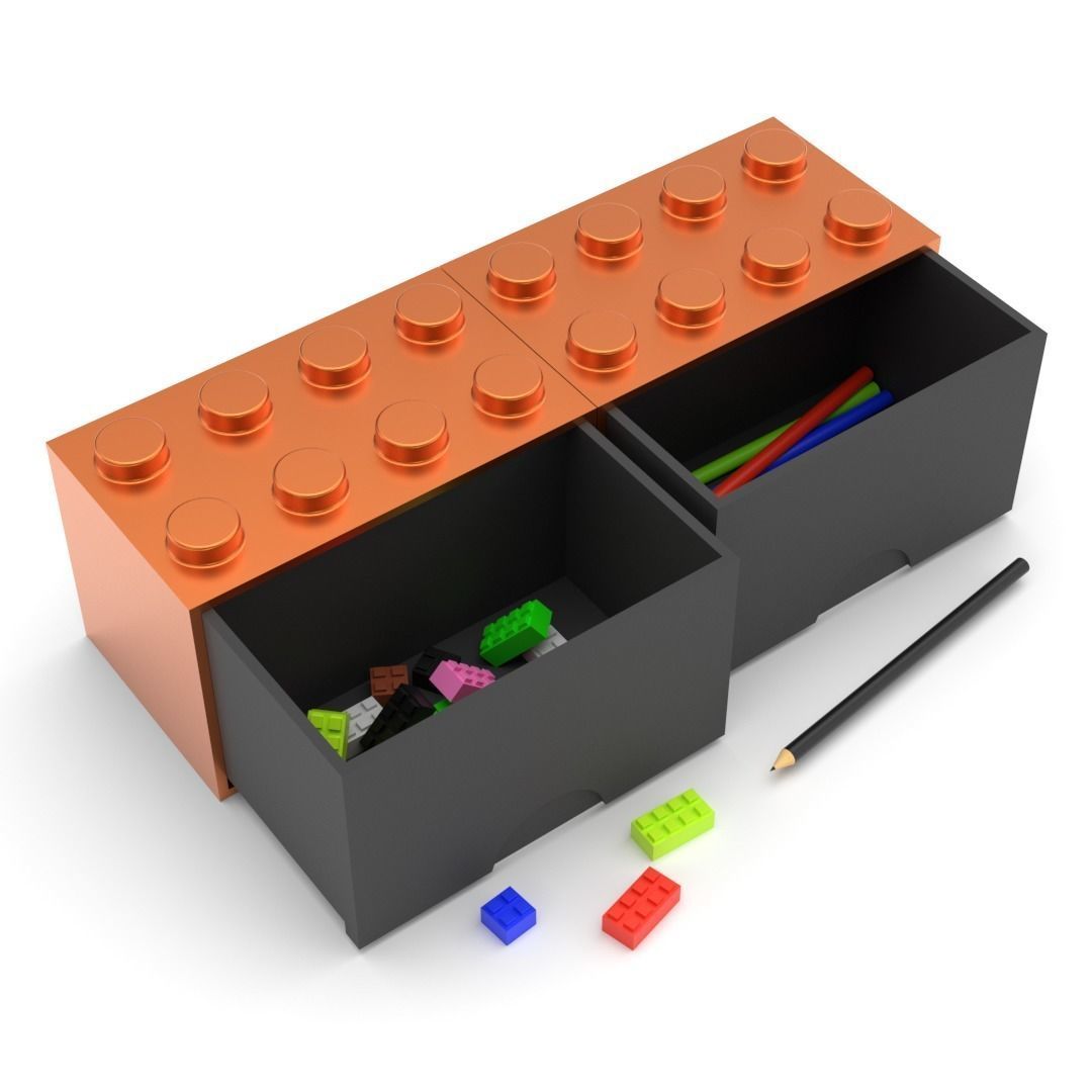 Modular Buildable Drawer - Brick Organizer Storage Solution 3D model 3D ...