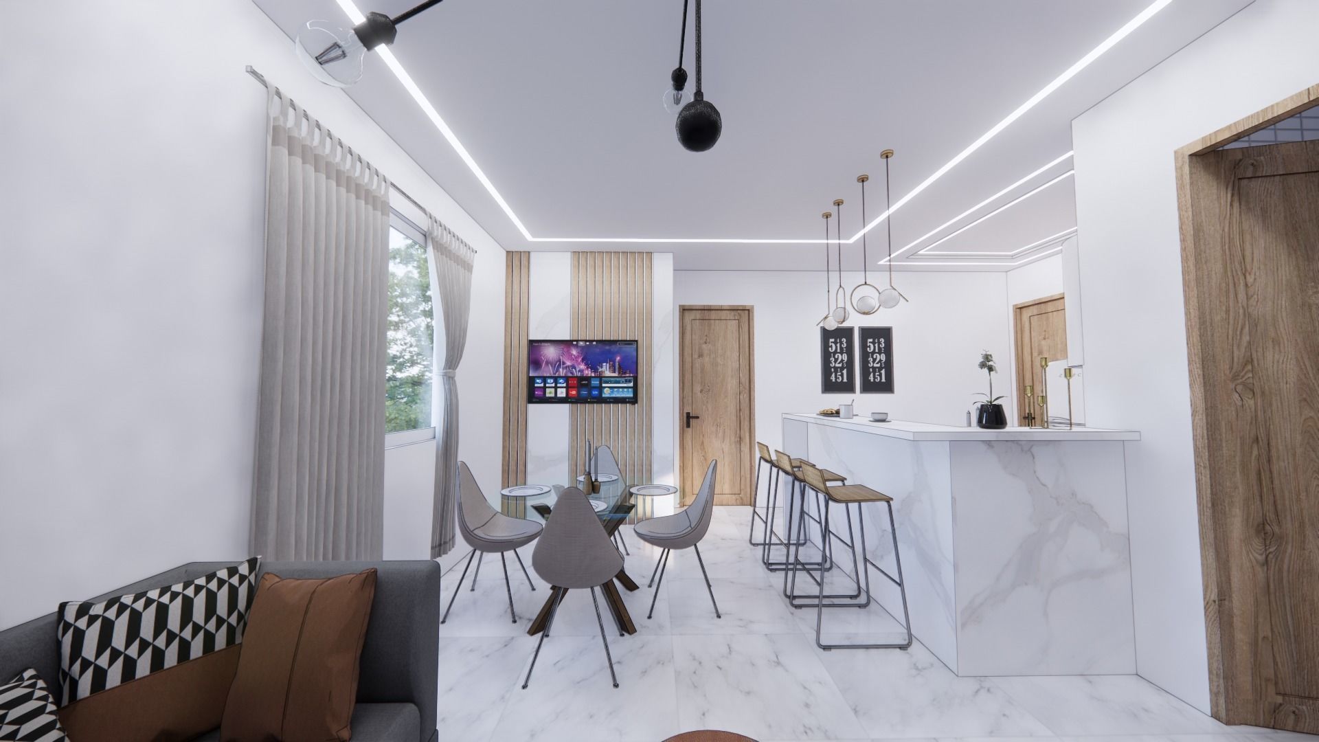 Complete interior House project 3d Model free 3D model | CGTrader