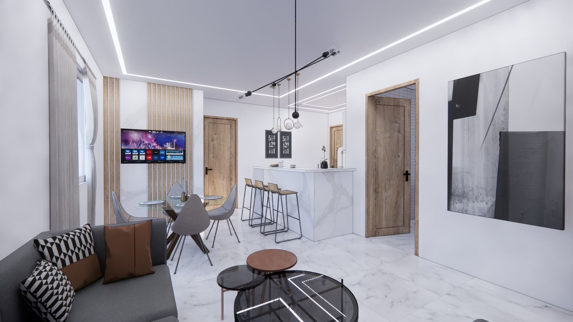 Complete interior House project 3d Model free 3D model | CGTrader