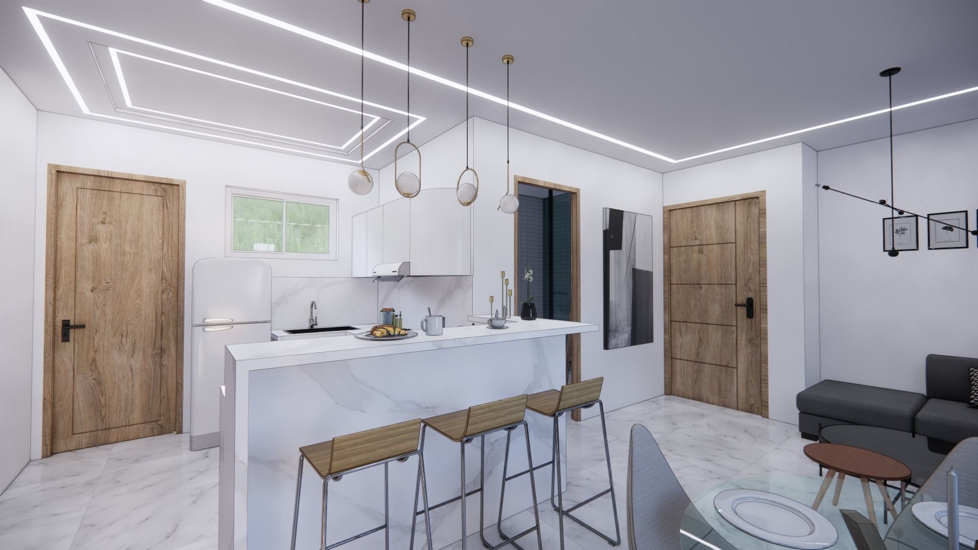 Complete interior House project 3d Model free 3D model | CGTrader