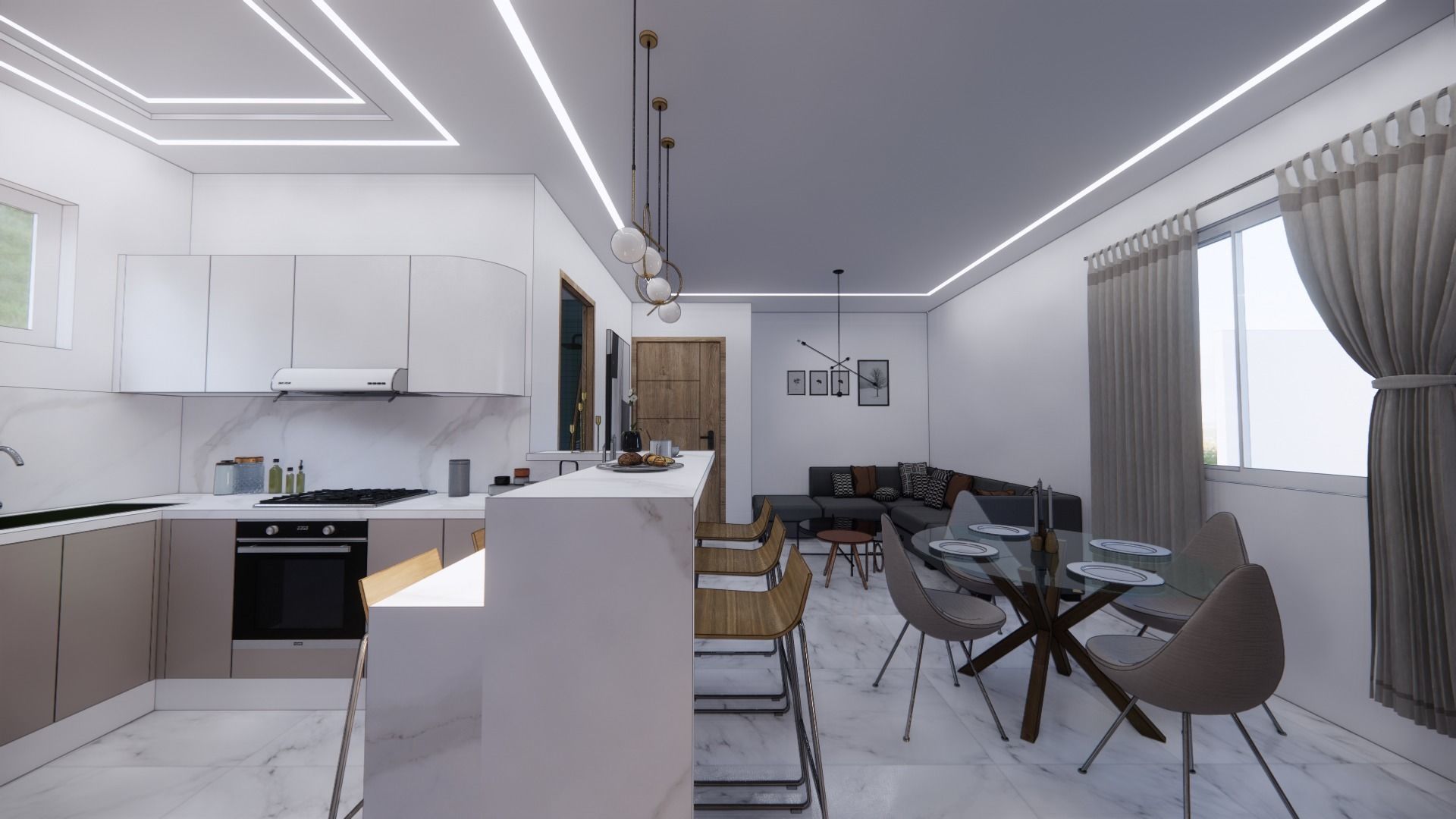 Complete interior House project 3d Model free 3D model | CGTrader