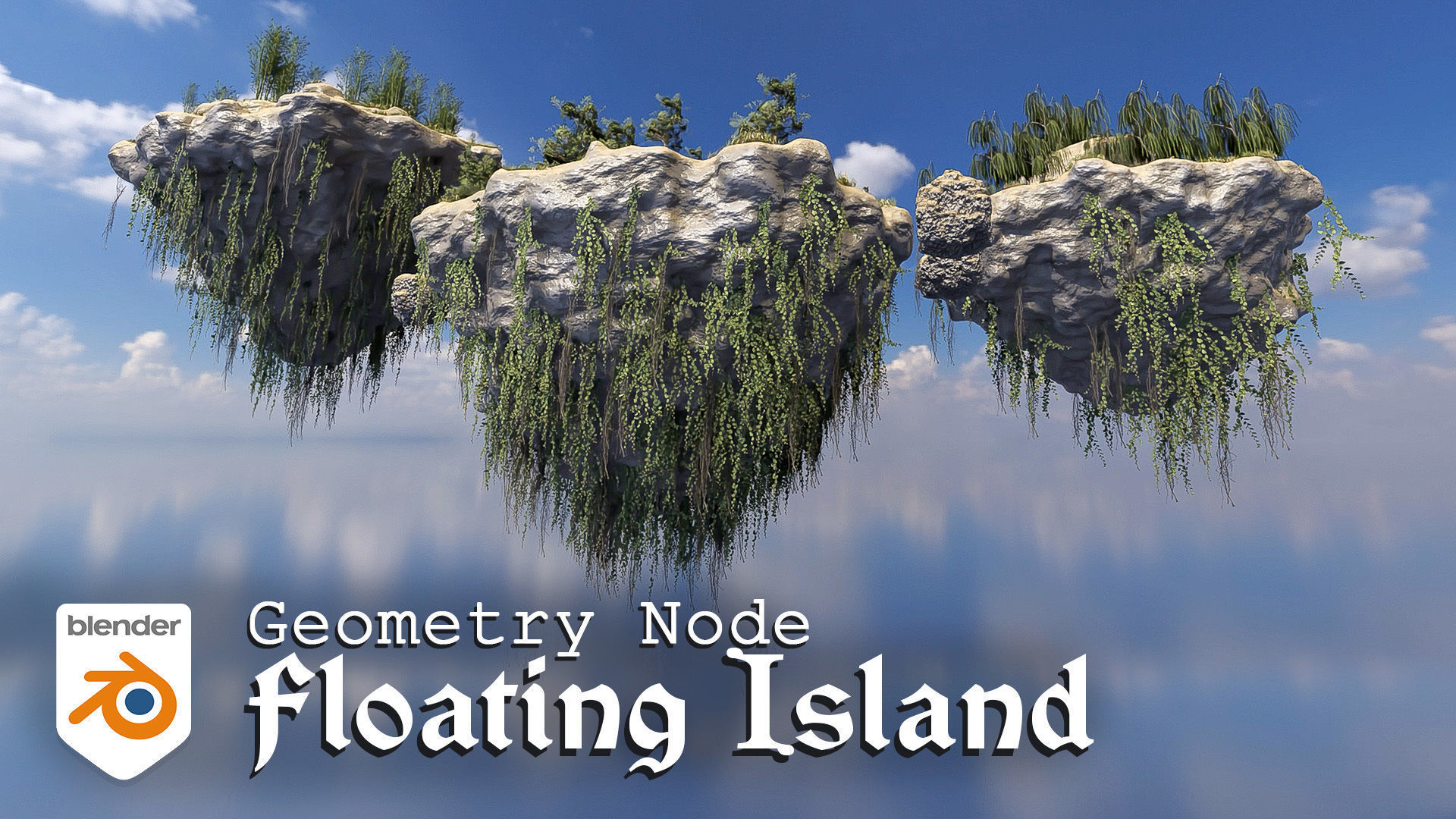 Floating Island Procedural - Geometry Node - Blender 3D model | CGTrader