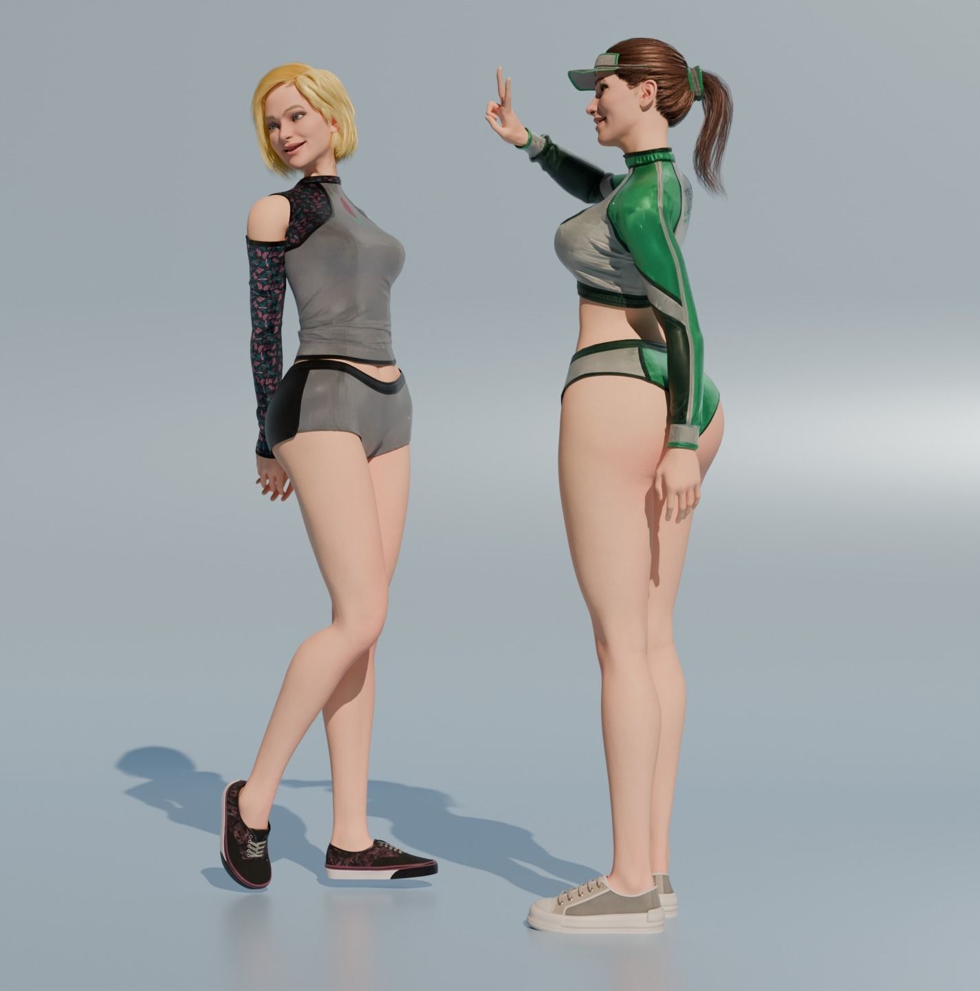Summer Girls free 3D model | CGTrader