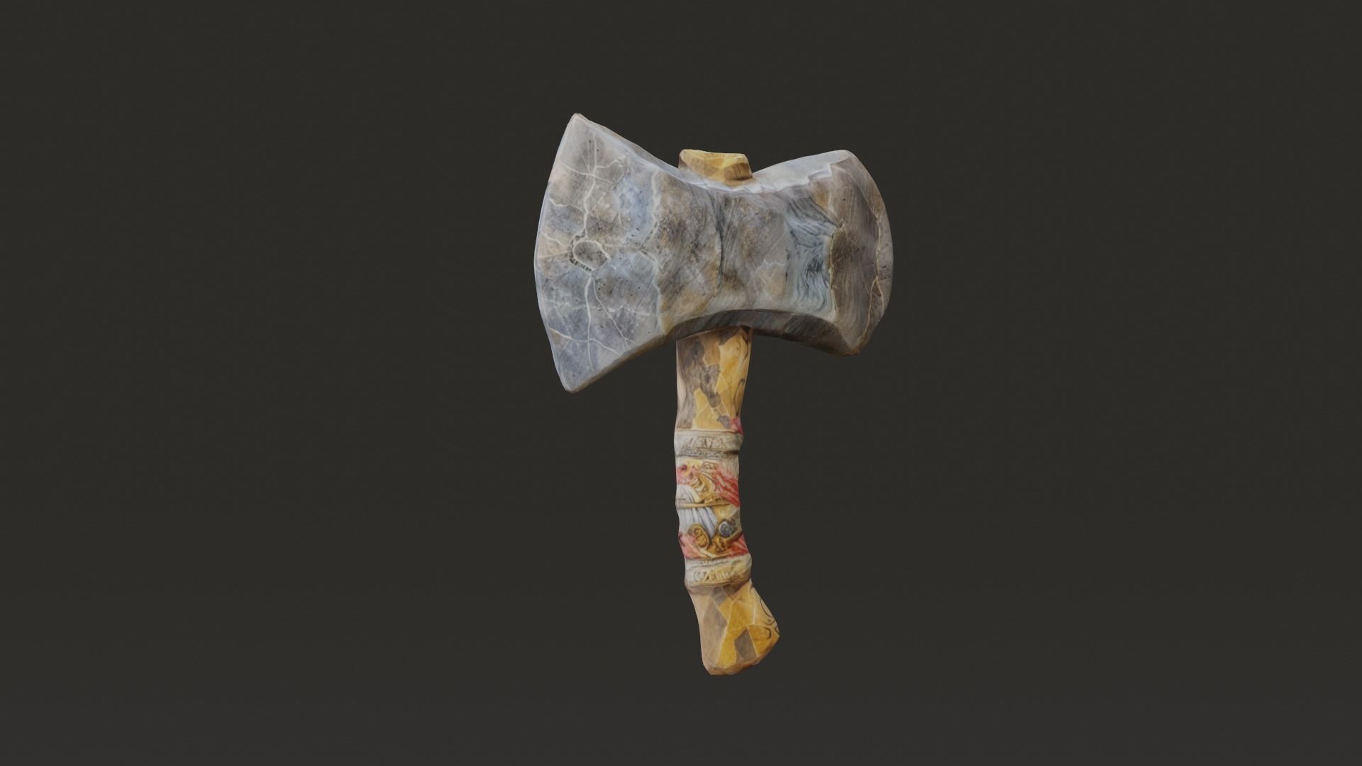 Stylized Stone Tomahawk 3D model | CGTrader