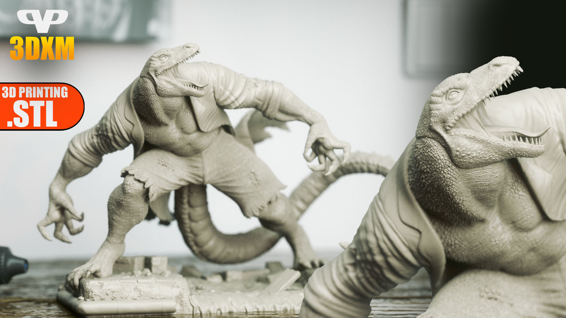 Lizard from Spider-Man STL for 3D Printing 3DXM ChibiSTL 3D model 3D ...