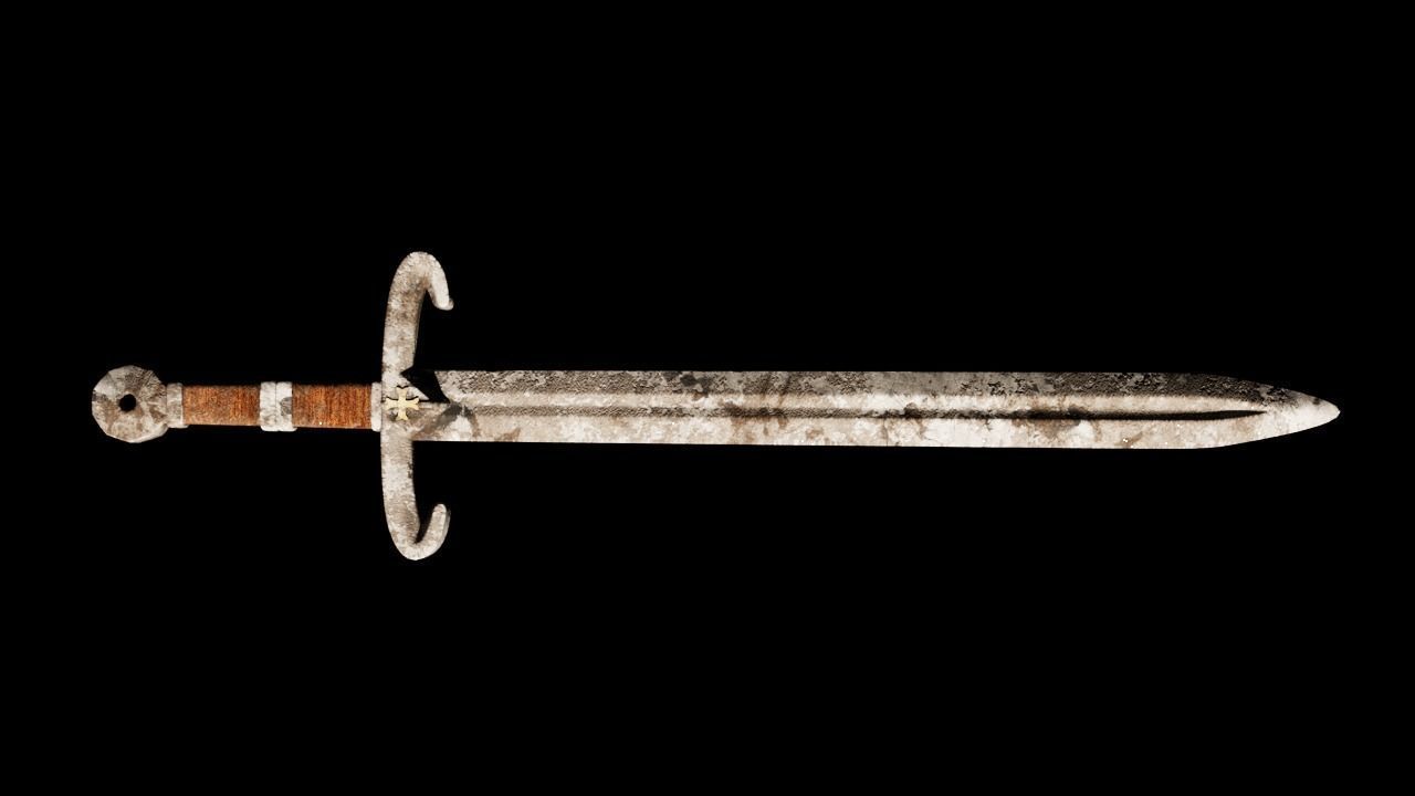 Medieval Sword Dirty 3D model | CGTrader