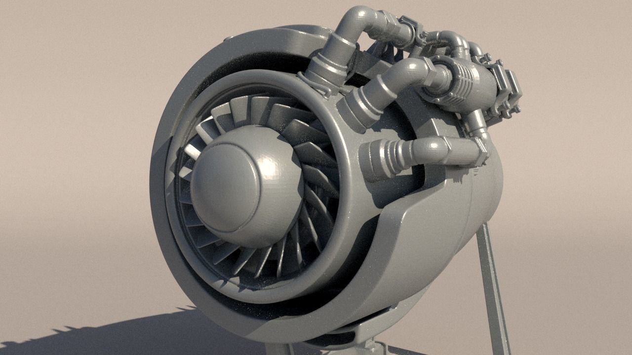Small Jet Engine for 3Dprint 3D model 3D printable | CGTrader