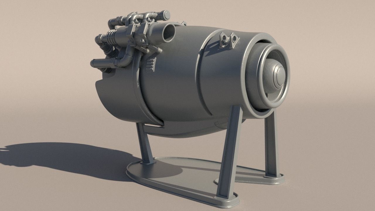 Small Jet Engine for 3Dprint 3D model 3D printable | CGTrader
