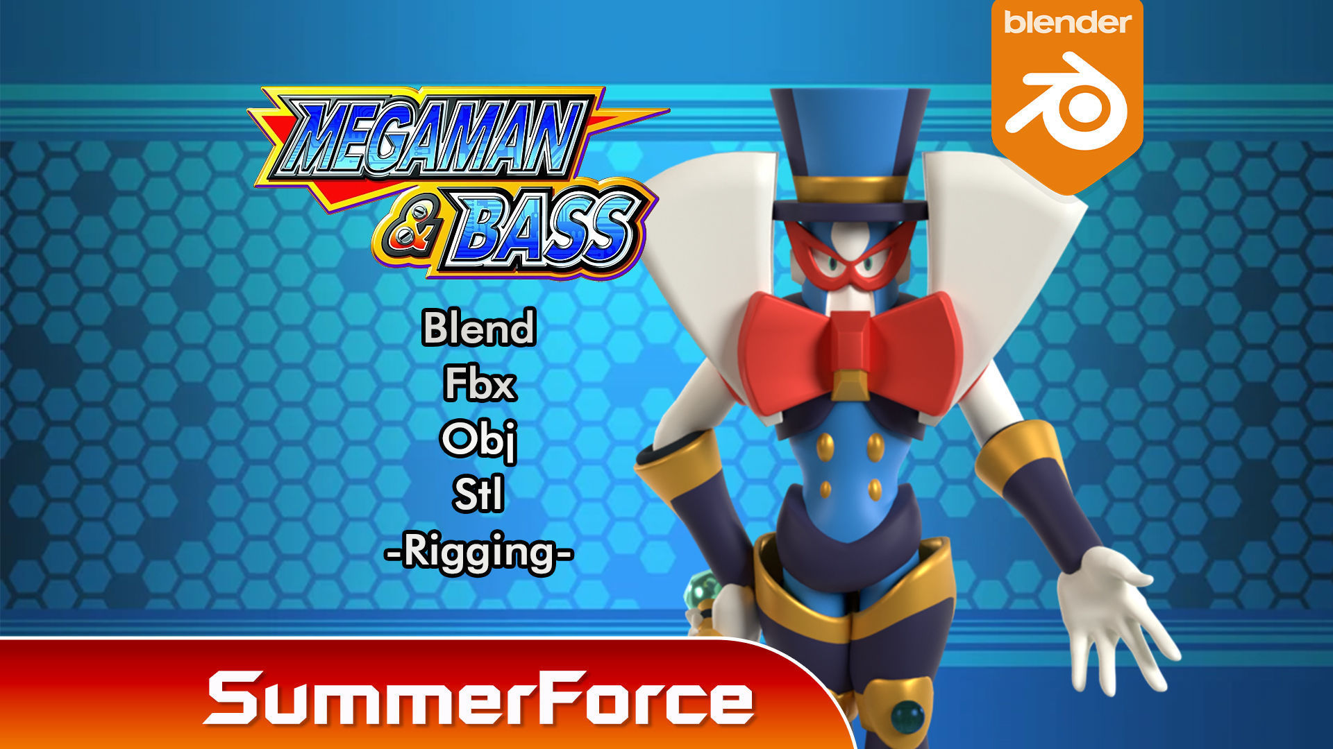 Magic Man - Megaman 3D model rigged | CGTrader