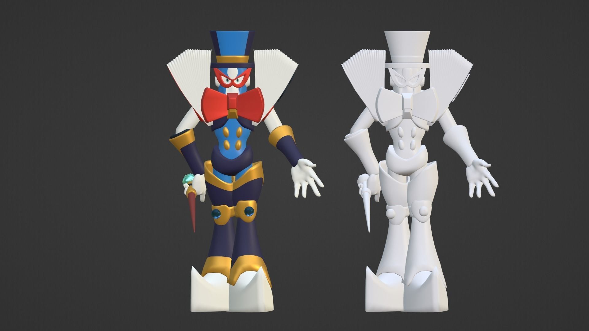 Magic Man - Megaman 3D model rigged | CGTrader