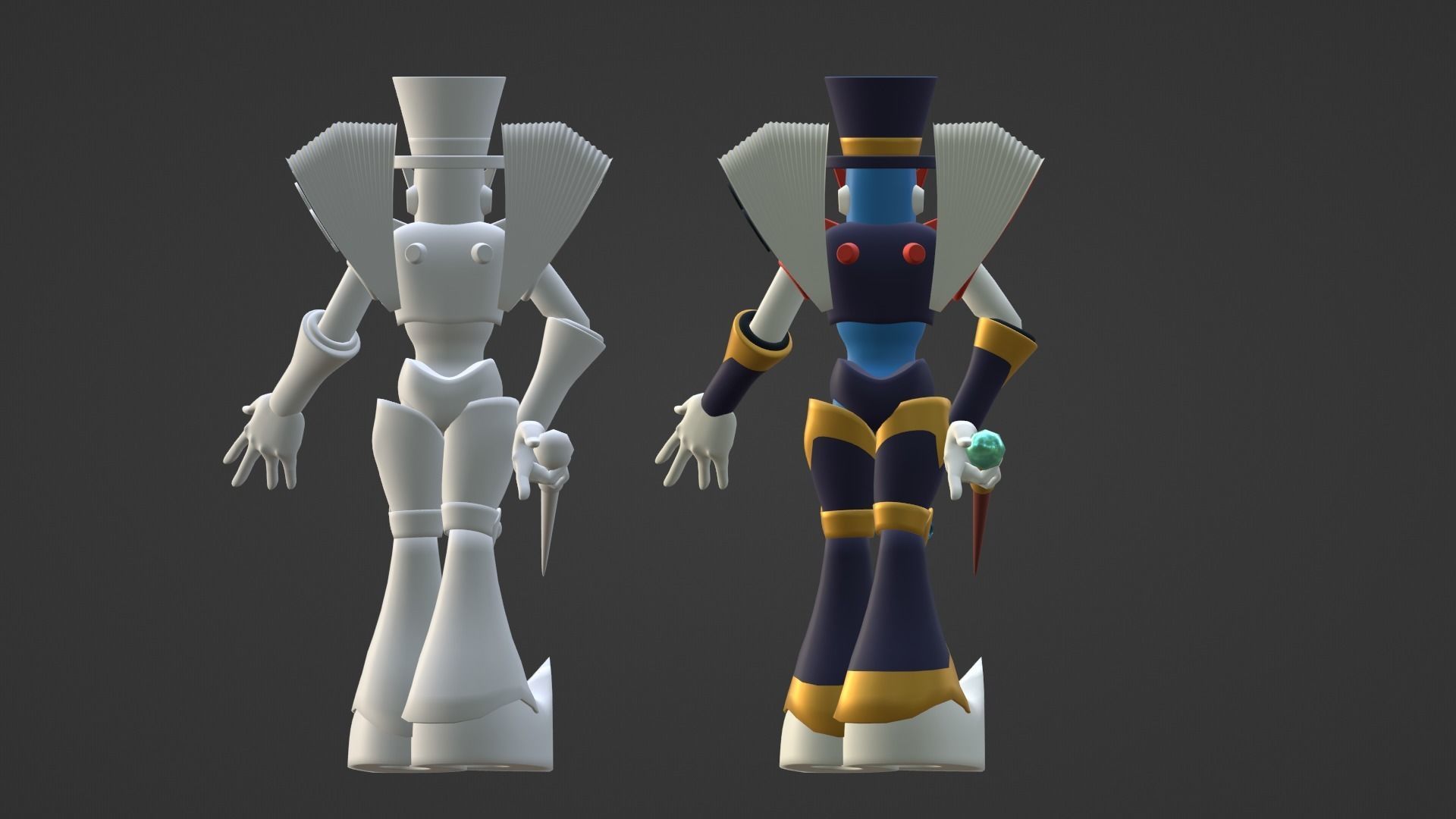 Magic Man - Megaman 3D model rigged | CGTrader