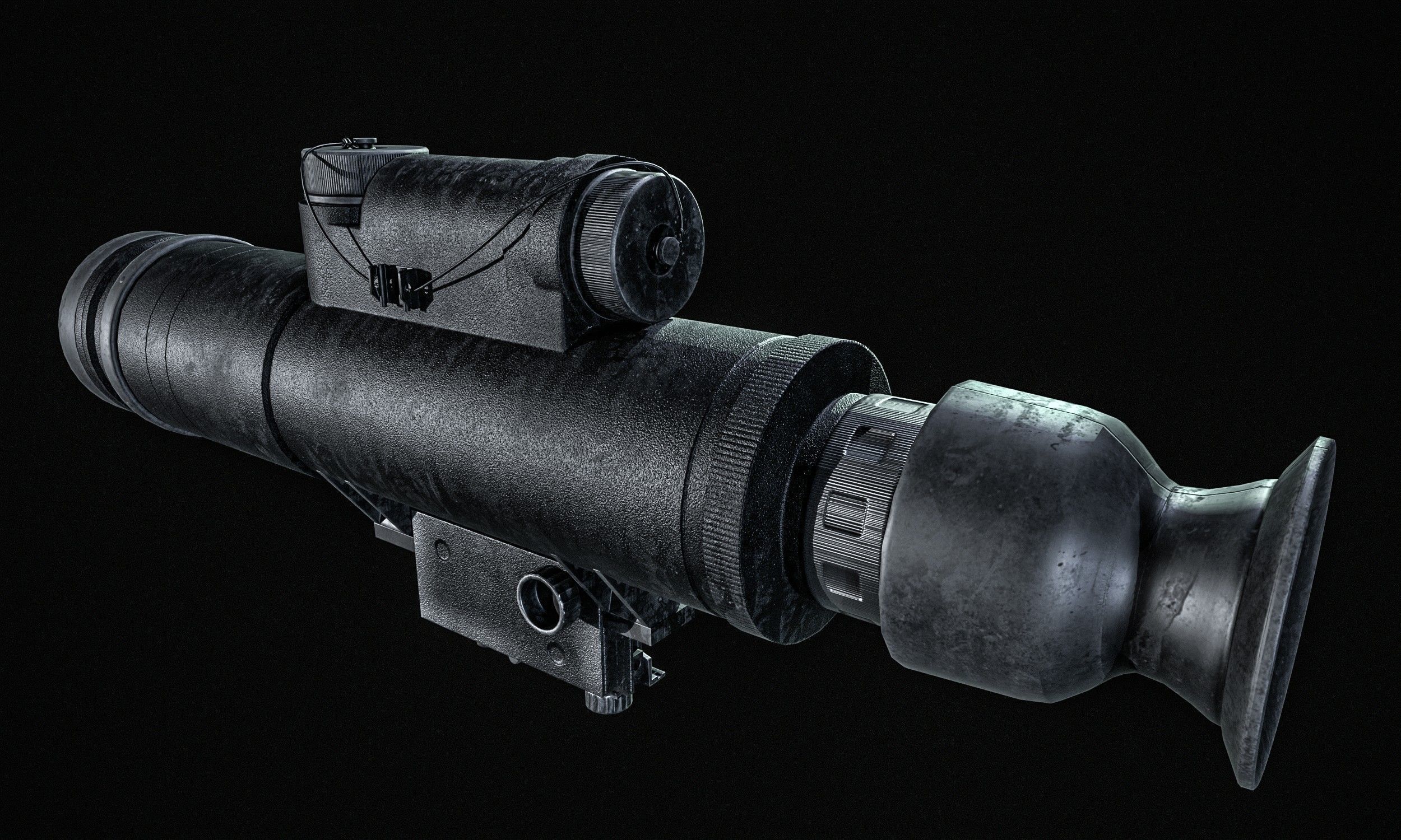 3D model AN PVS 2 Night Vision Scope With Mount VR / AR / low-poly ...