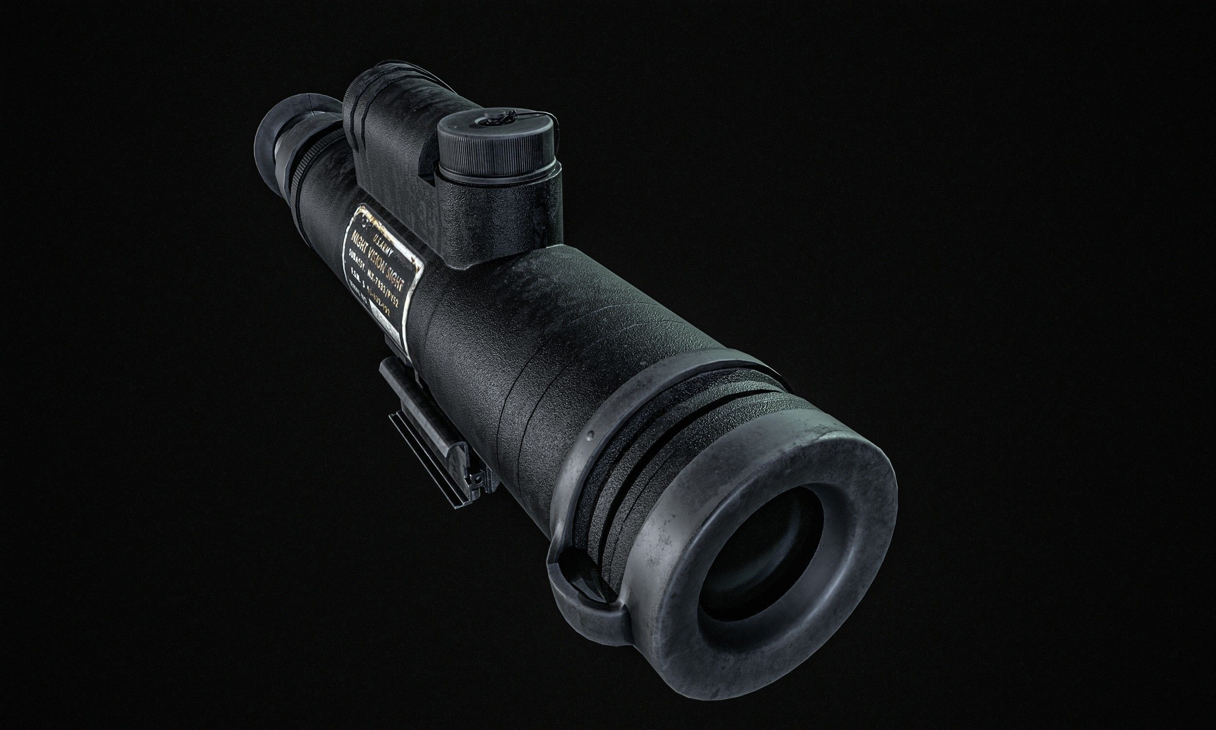 3D model AN PVS 2 Night Vision Scope With Mount VR / AR / low-poly ...