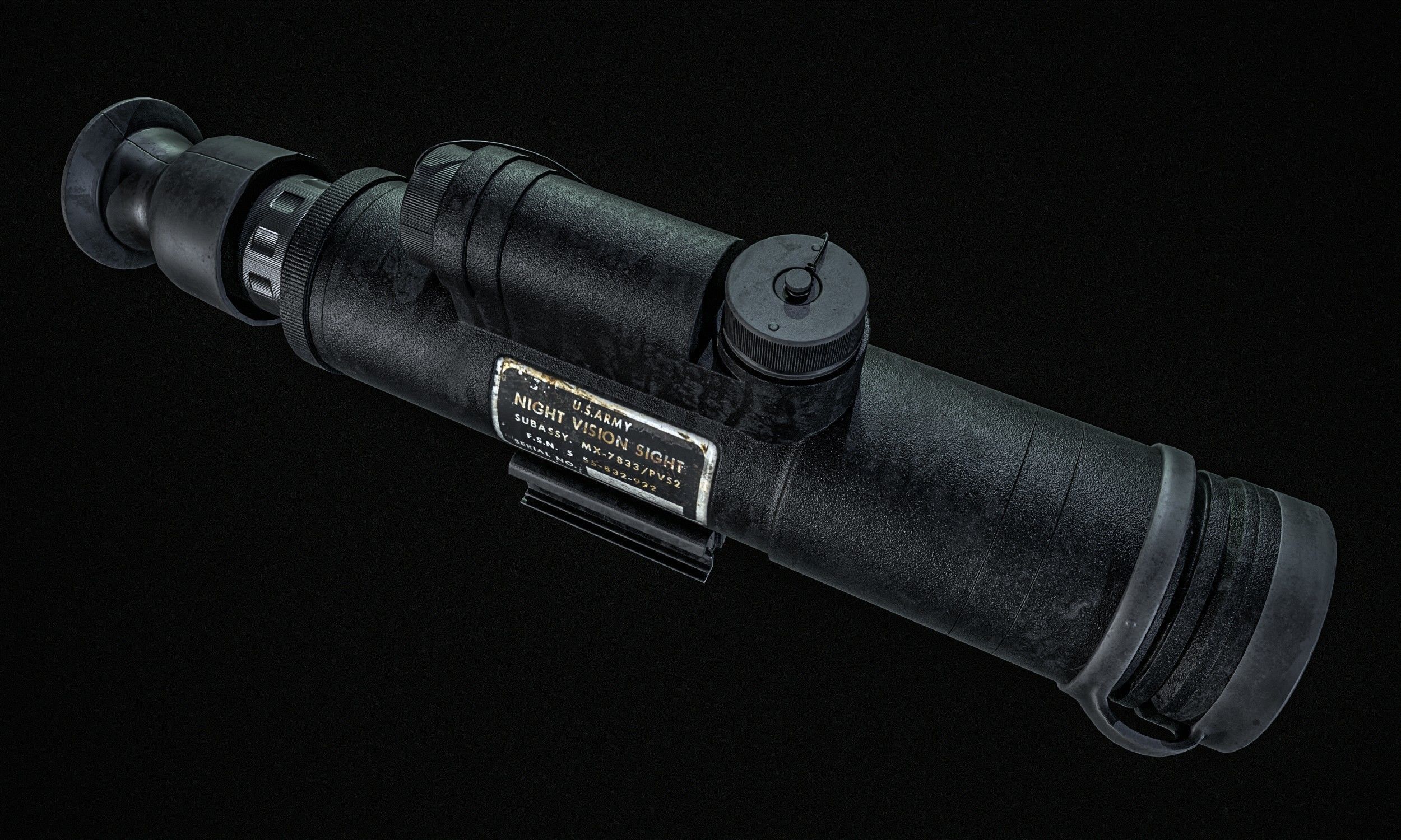 3D model AN PVS 2 Night Vision Scope With Mount VR / AR / low-poly ...