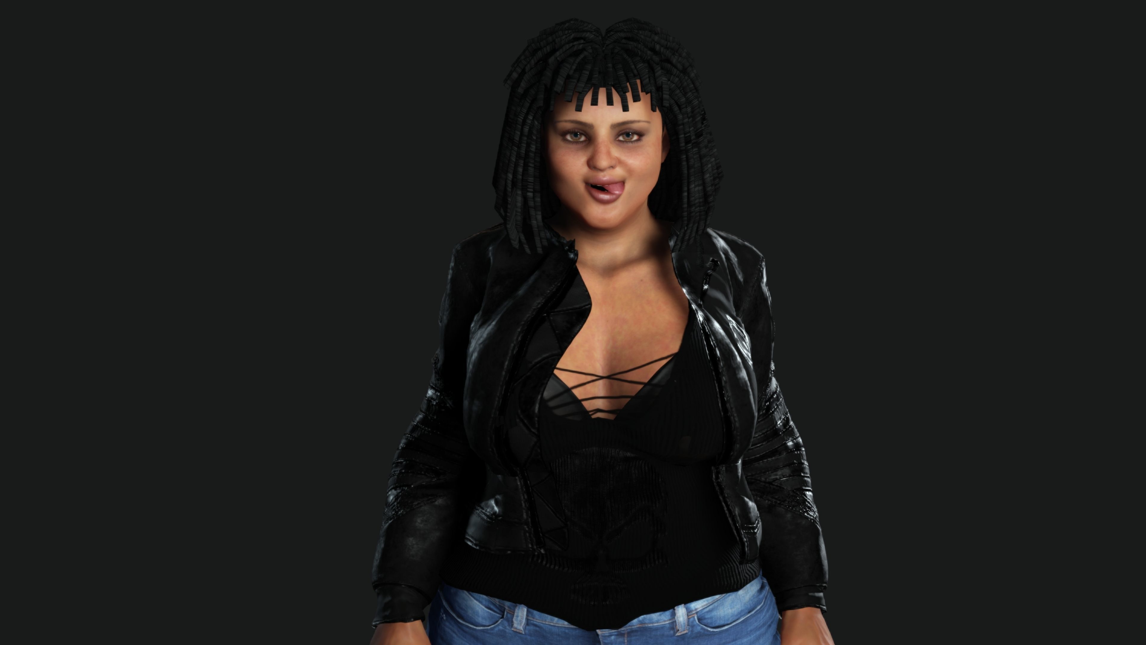 3D model AAA 3D REALISTIC FEMALE CHARACTER - AFRICAN FAT WOMAN GTA NPC ...