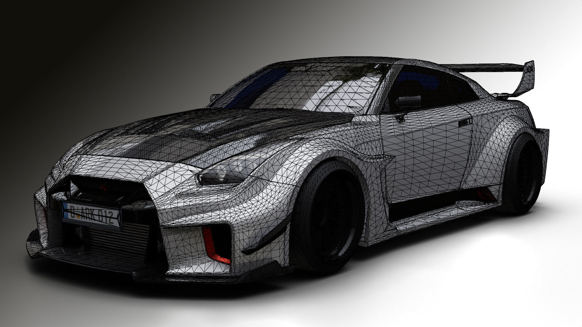 Nissan GTR R35 LB 3D model rigged | CGTrader