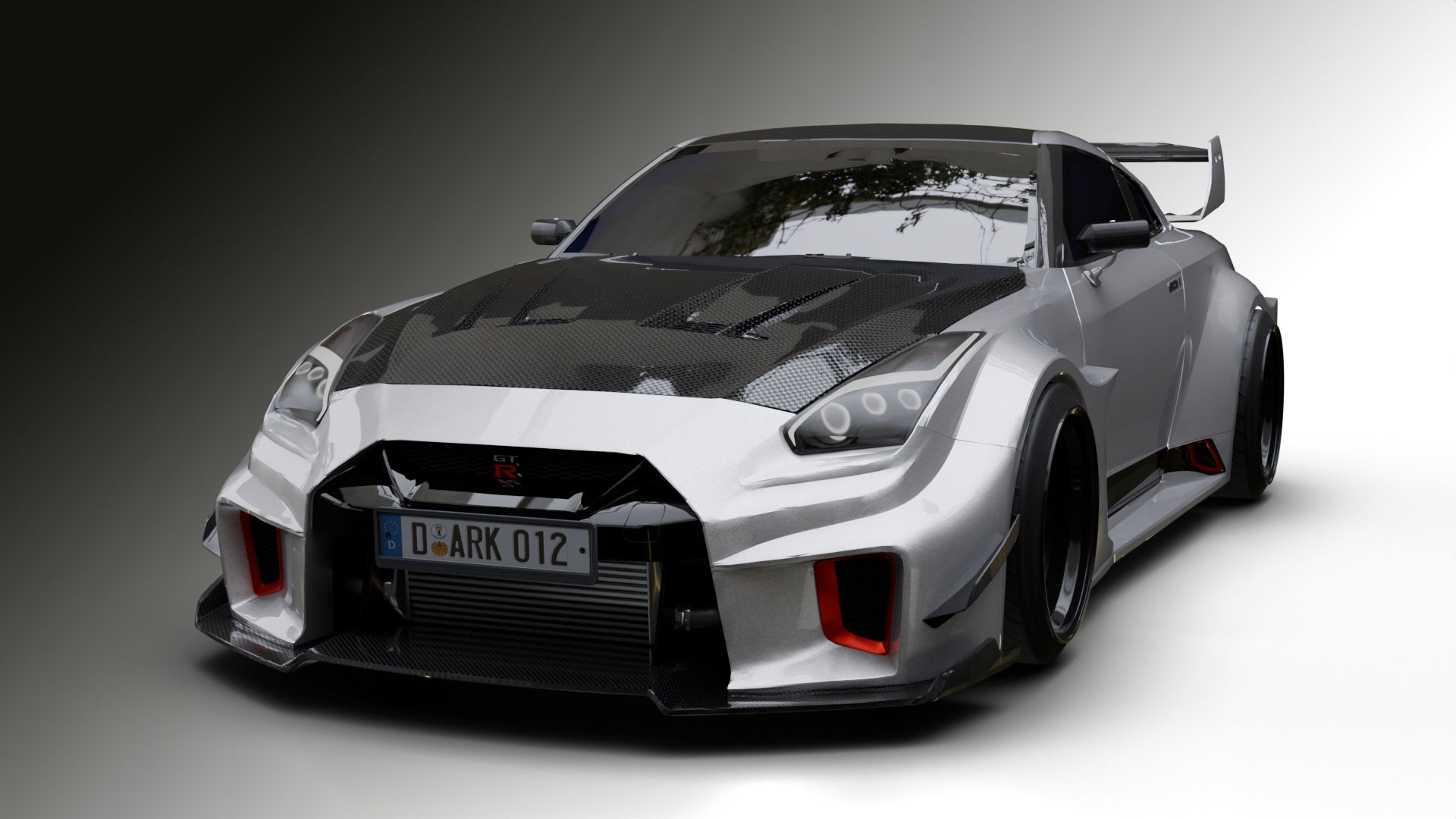 Nissan GTR R35 LB 3D model rigged | CGTrader