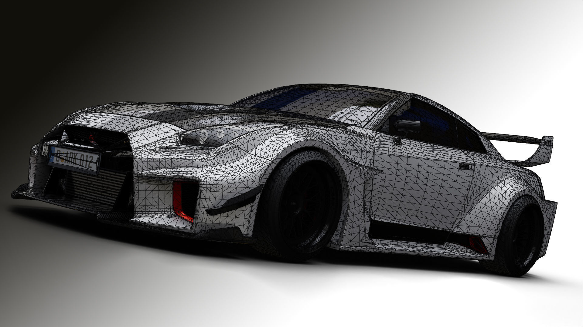 Nissan GTR R35 LB 3D model rigged | CGTrader