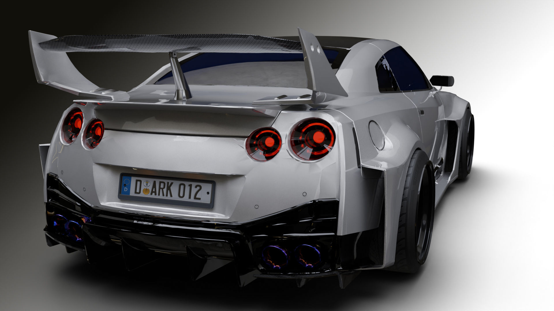 Nissan GTR R35 LB 3D model rigged | CGTrader