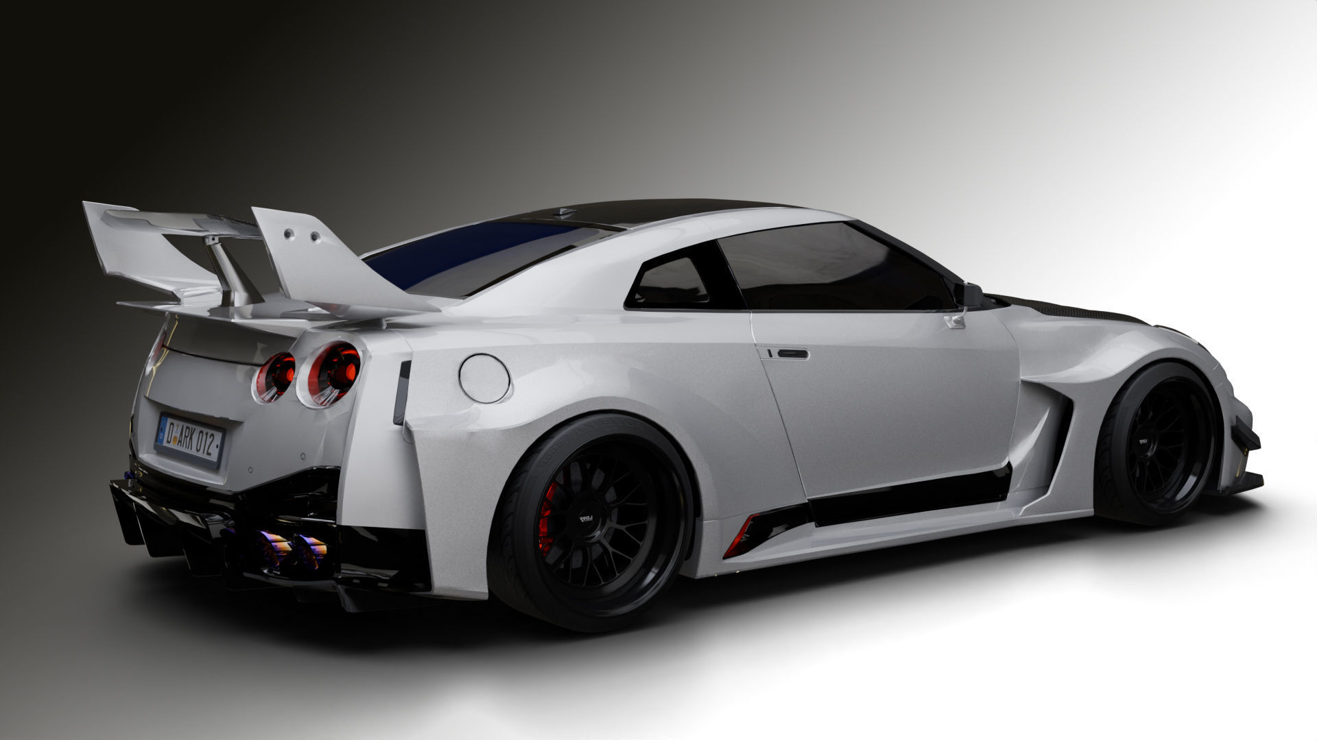 Nissan GTR R35 LB 3D model rigged | CGTrader