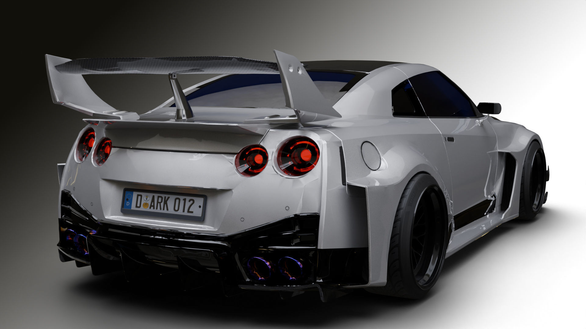 Nissan GTR R35 LB 3D model rigged | CGTrader