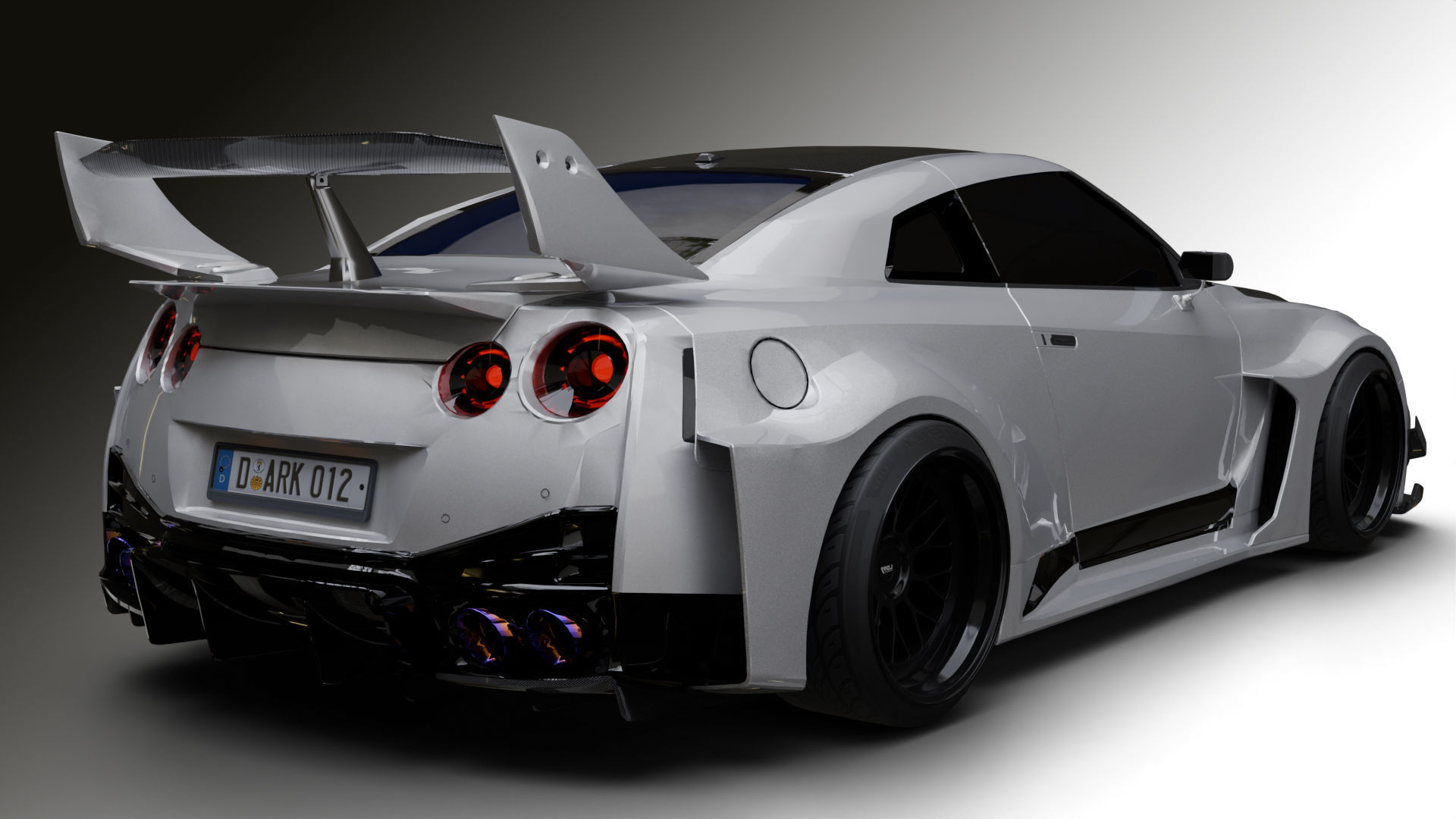 Nissan GTR R35 LB 3D model rigged | CGTrader