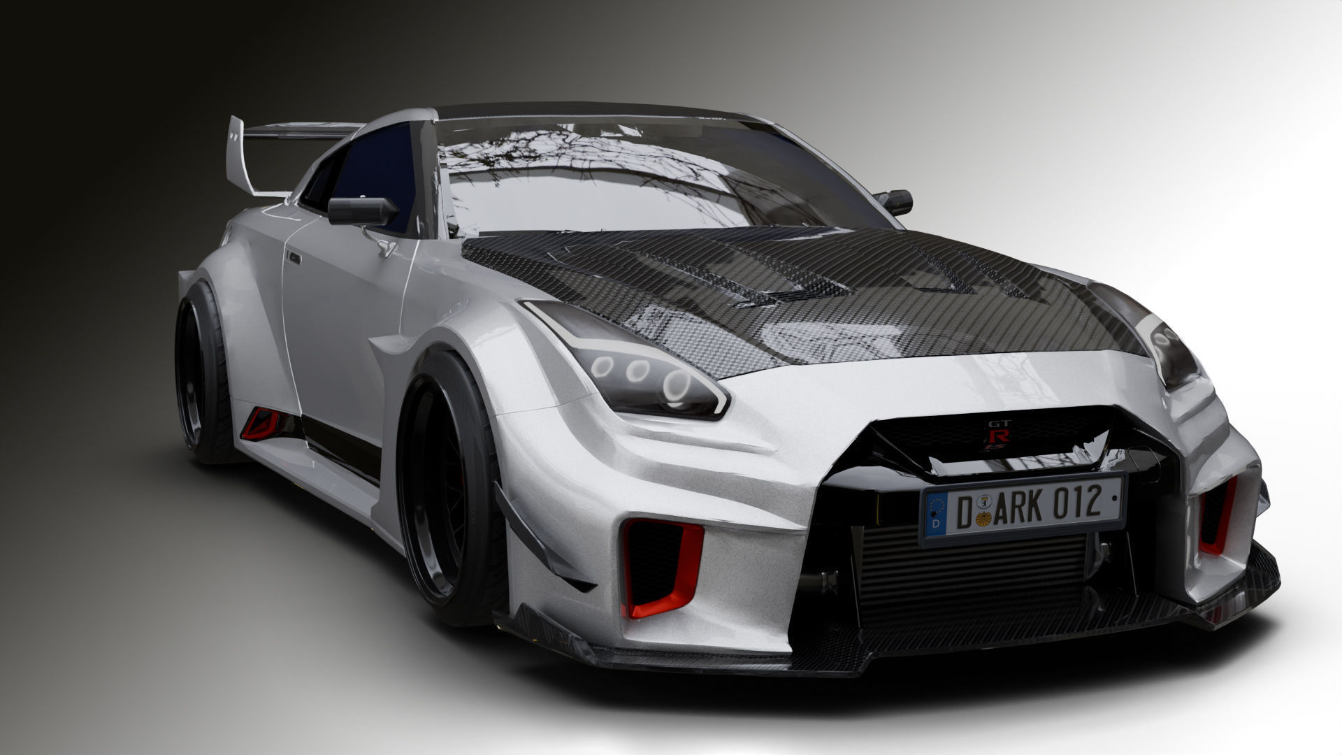 Nissan GTR R35 LB 3D model rigged | CGTrader