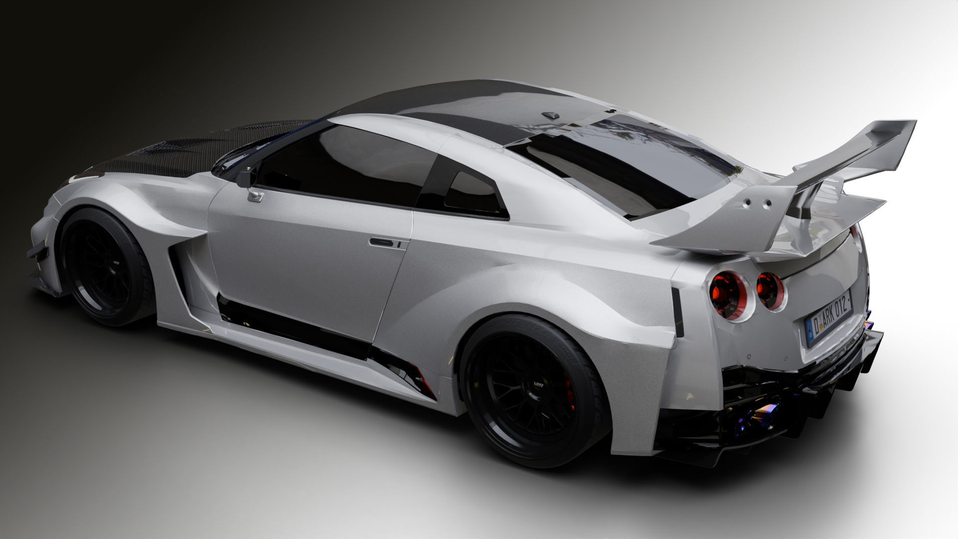 Nissan GTR R35 LB 3D model rigged | CGTrader