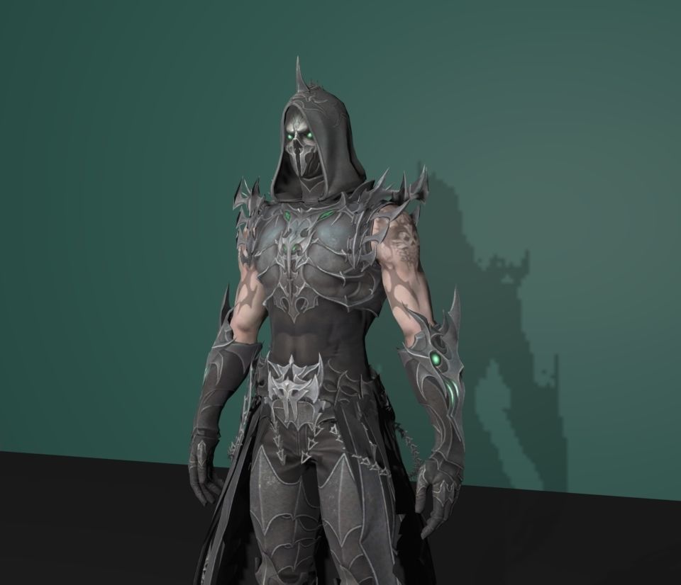 omen armor 3D model animated rigged | CGTrader