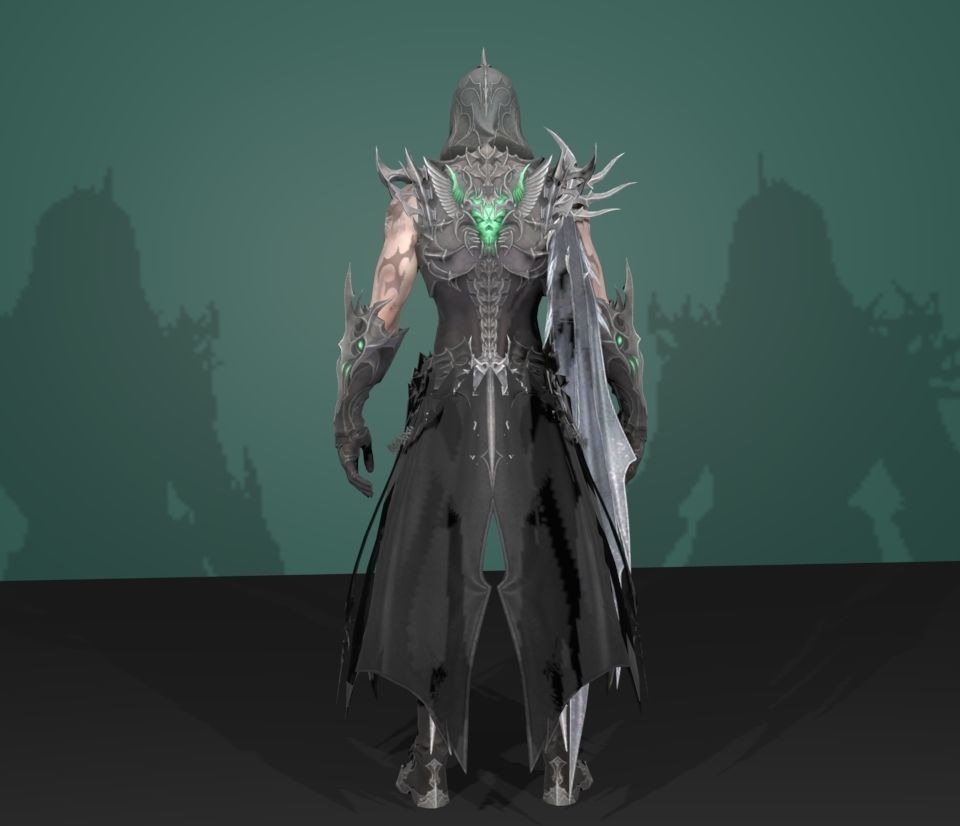 omen armor 3D model animated rigged | CGTrader