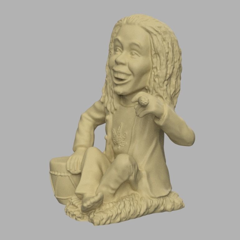 Bob Rasta 3D model 3D printable | CGTrader