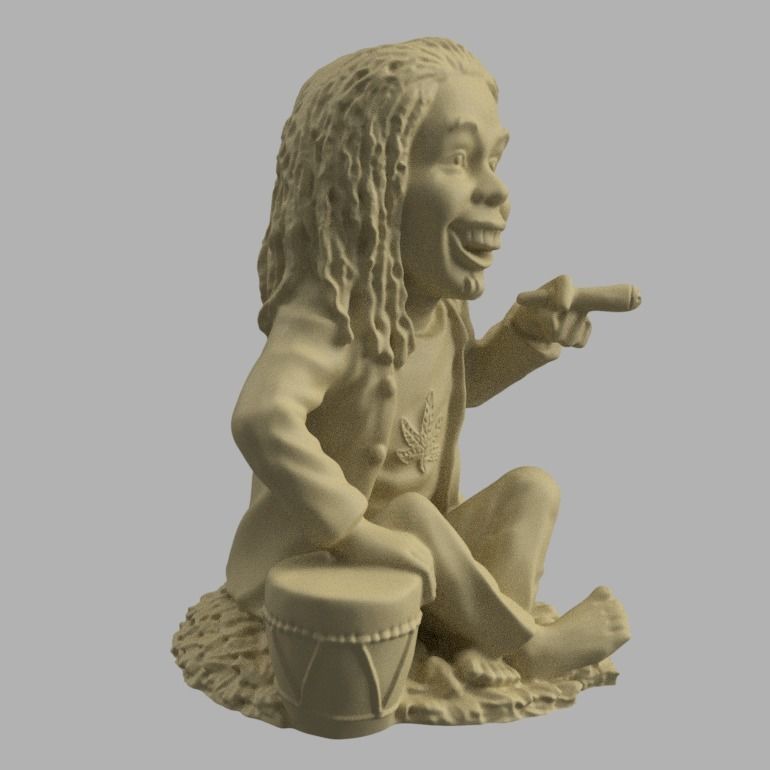Bob Rasta 3D model 3D printable | CGTrader