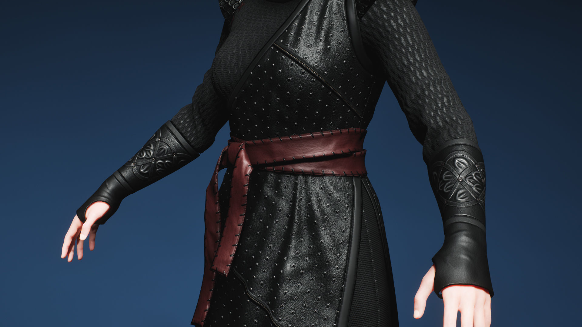 3D model Ninja Clothing - Game Ready Clothing - Rigged VR / AR / low ...