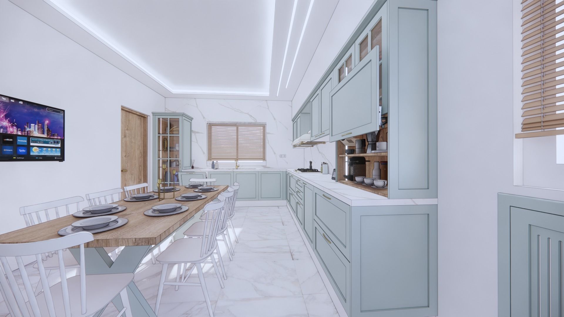 big classic kitchen 3D model animated | CGTrader