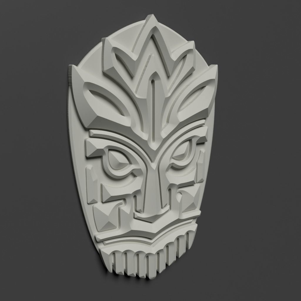 Totem Mask - 3D STL Model For CNC and 3D Printer 3D model 3D printable ...