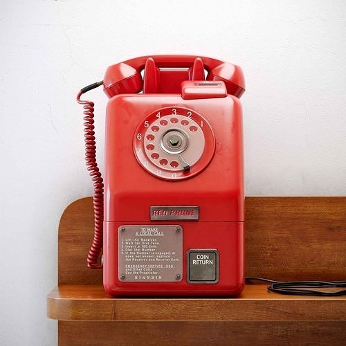 Classic vintage Red phone 3D model | CGTrader